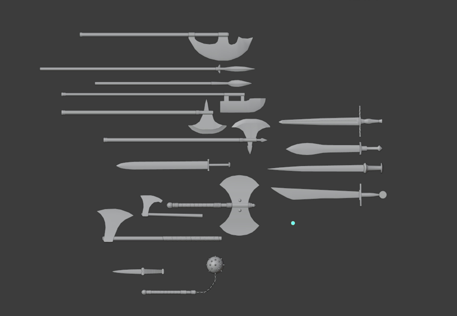 ArtStation - Types of low-poly weapons 3D model | Game Assets