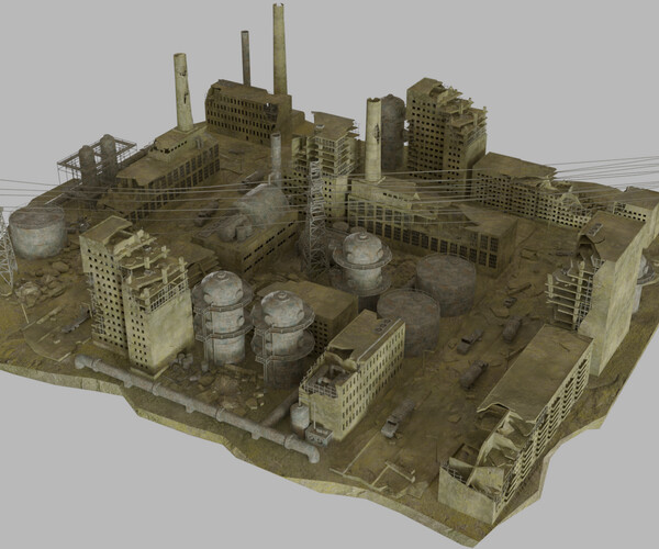 ArtStation - Ruined Factory And Suburbs | Resources