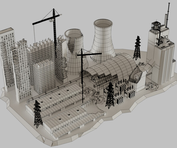 ArtStation - Abandoned power station | Game Assets