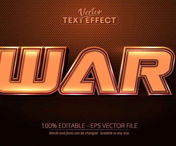 ArtStation - War text, brown color style editable text effect | Artworks