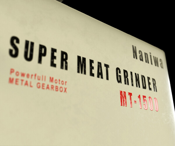 ArtStation - Meat Grinder - Naniwa MT-1500 | Resources