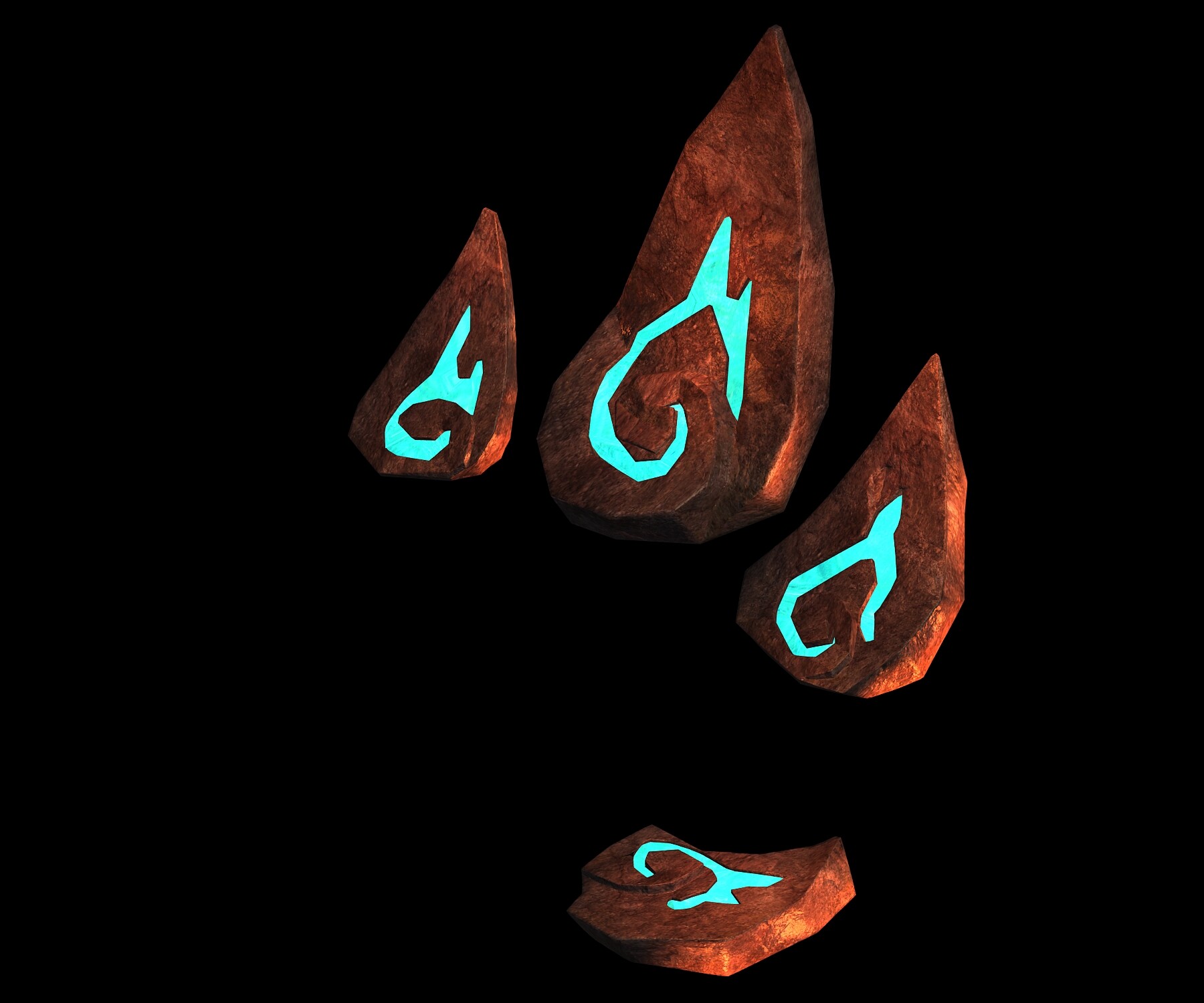 ArtStation - Lava Hell - Stone Leaf 24 | Game Assets