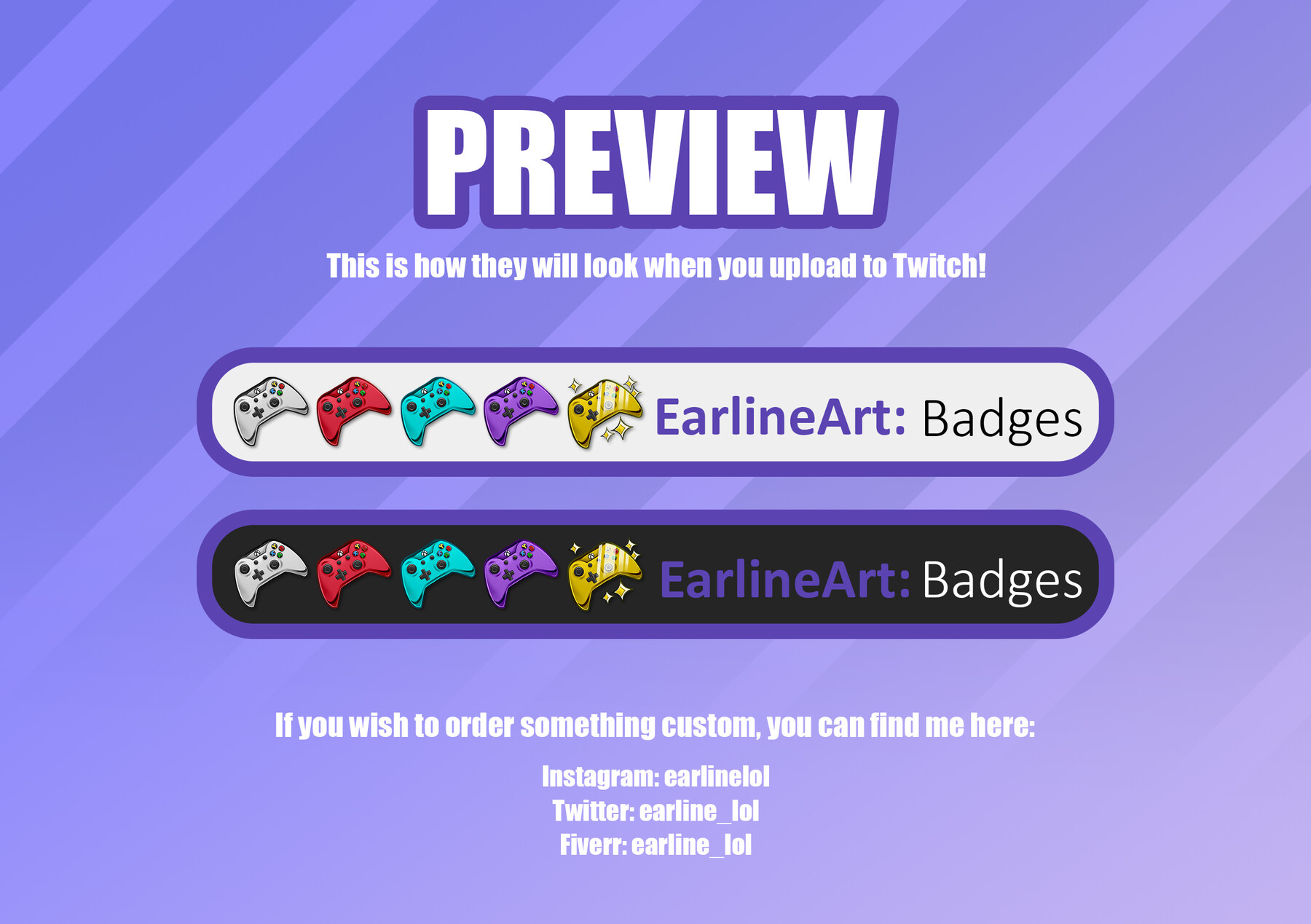 ArtStation - 5x XBOX Controller TWITCH Sub Badges | Artworks