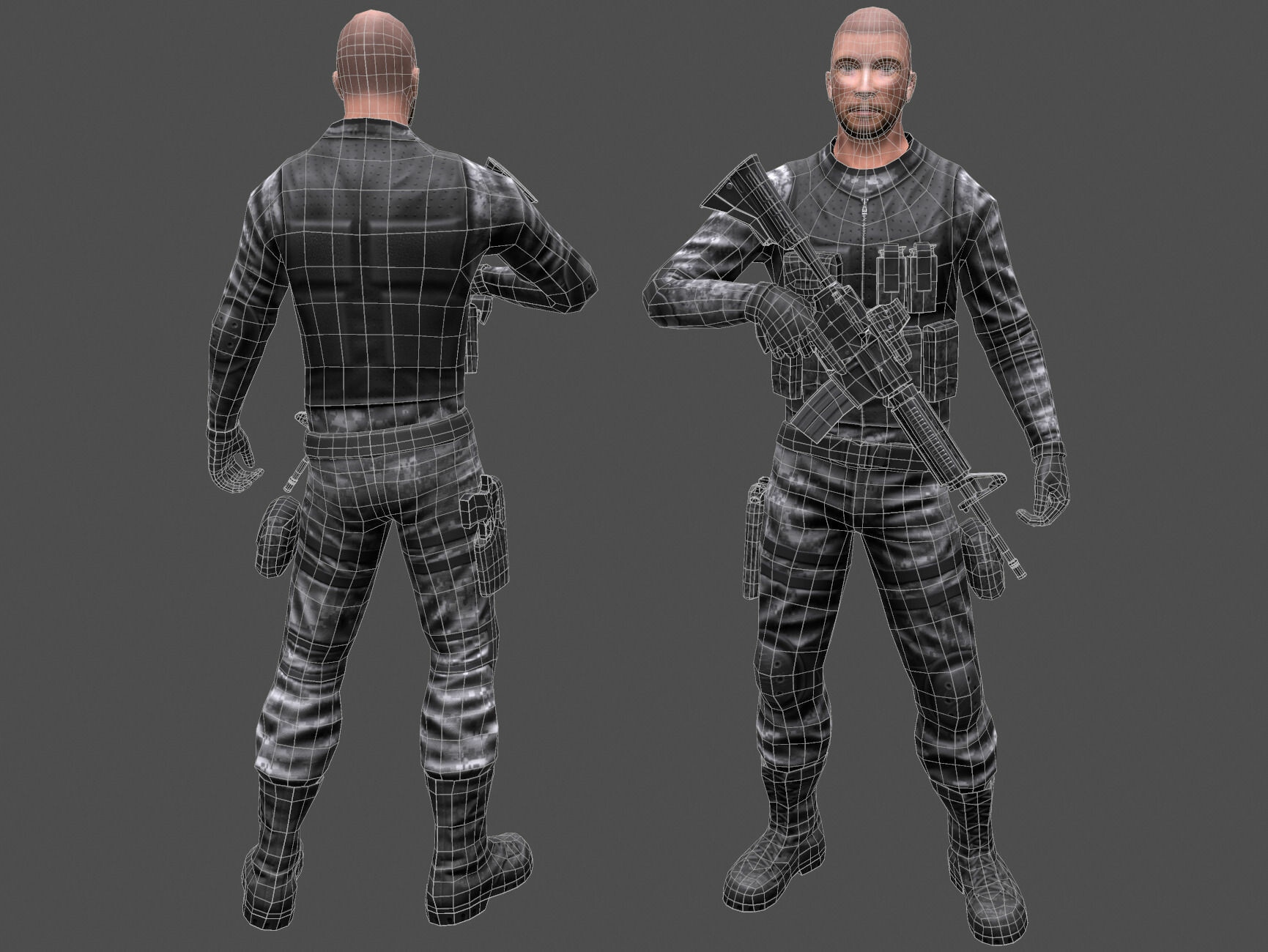 ArtStation - Customizable Low poly Soldier | Game Assets