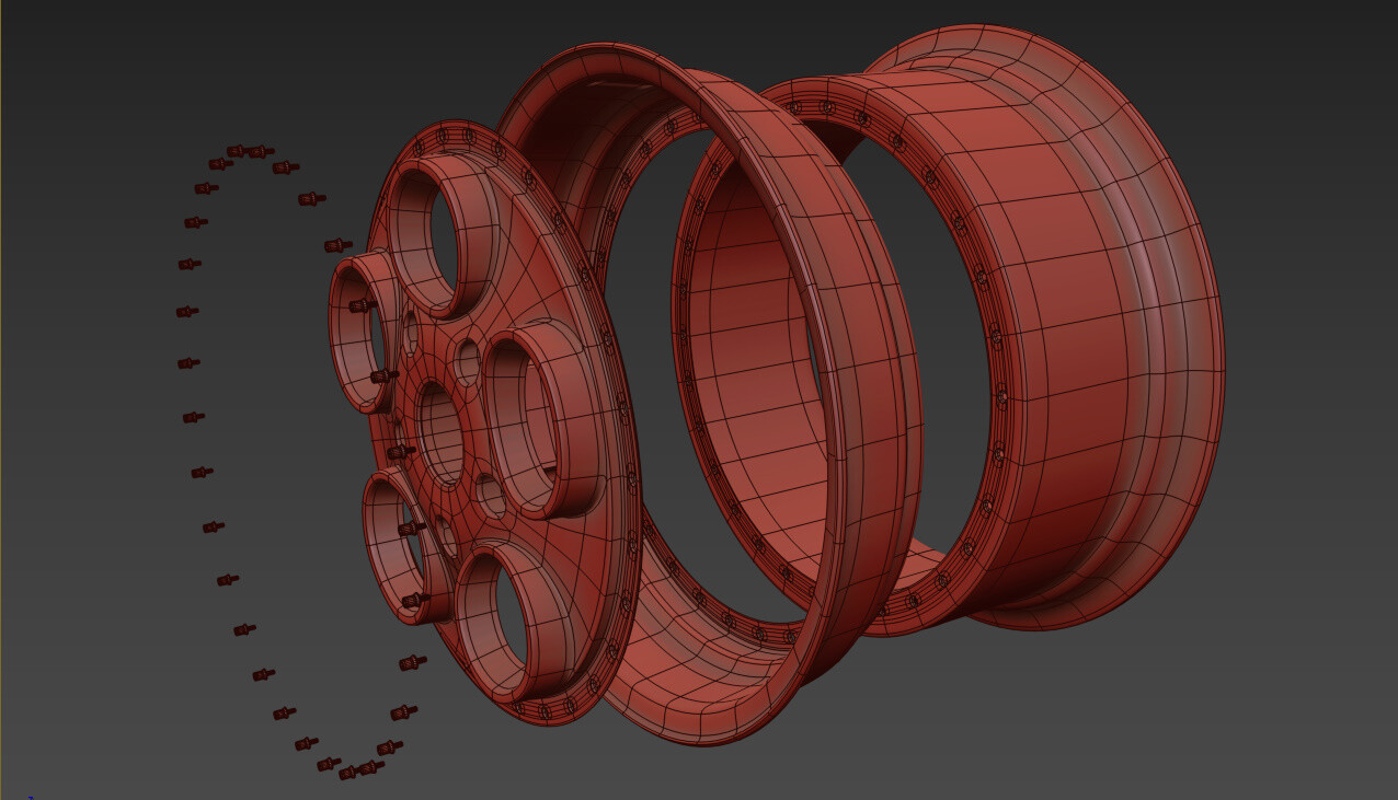 ArtStation - Autostrada Monza Custom wheel 3D model | Game Assets