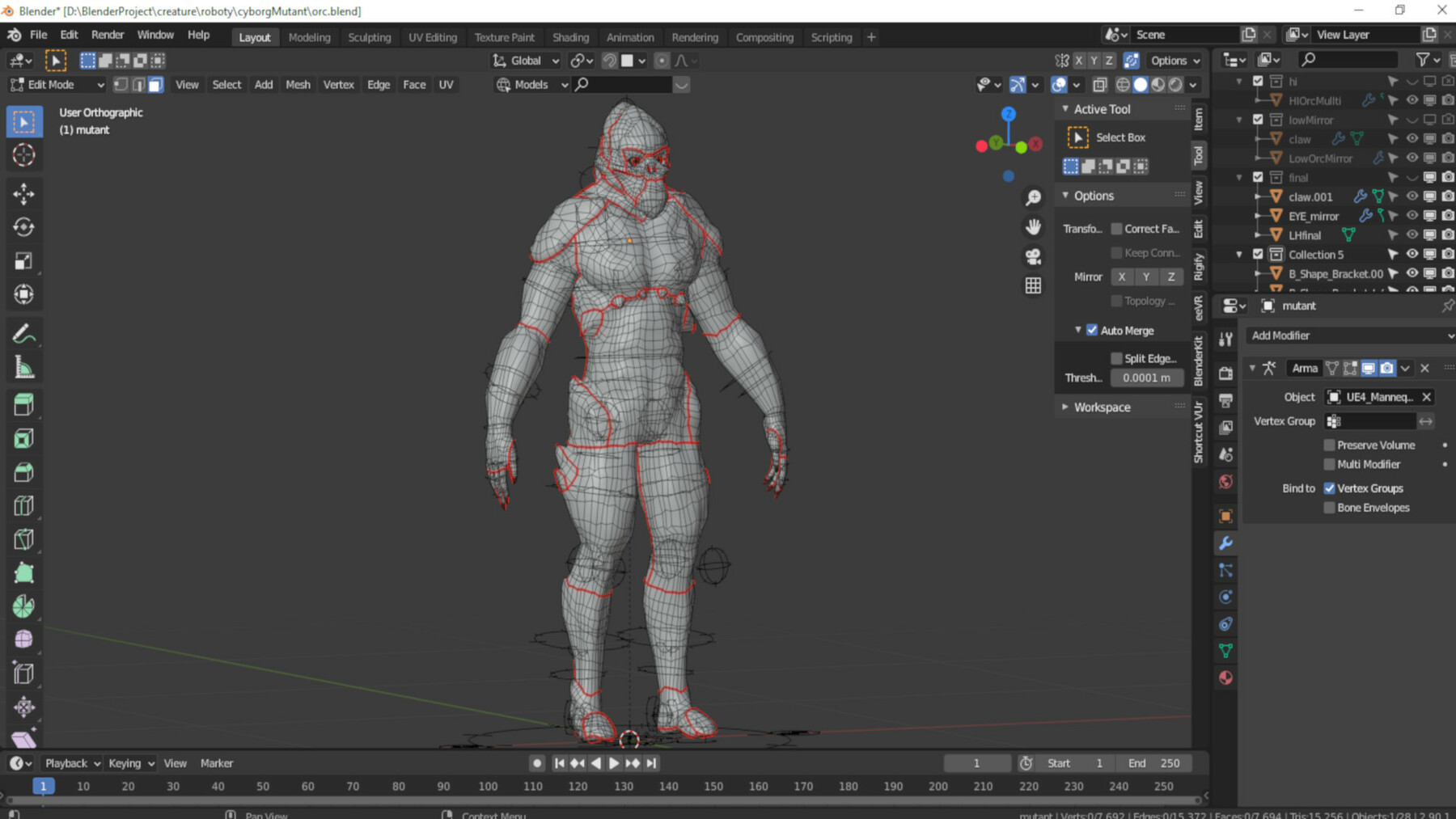 ArtStation - UE4 Cyborg, Alien, Mutant (cyborg Pack) | Game Assets