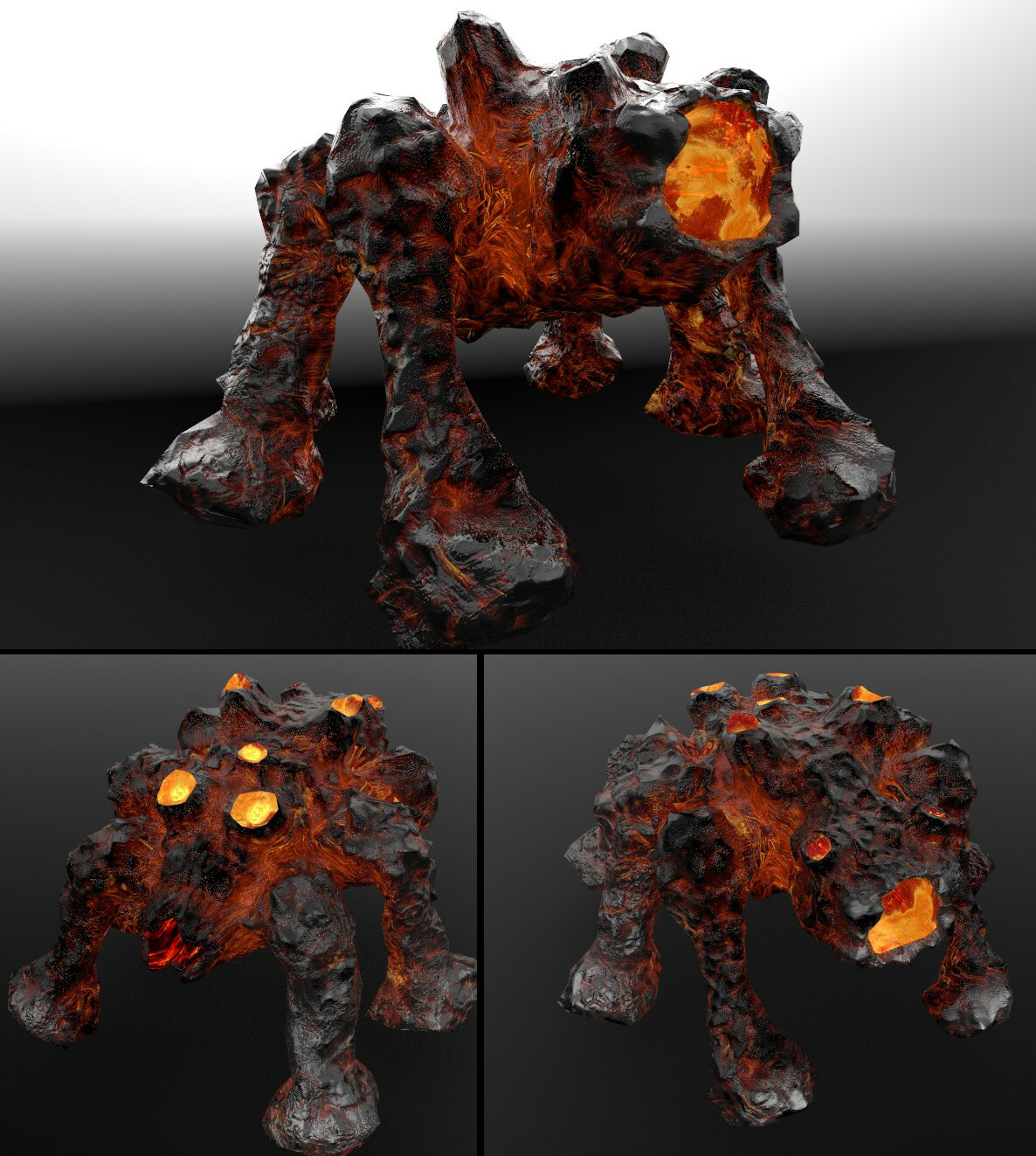 ArtStation - Lava Monster Pack (4x monster) | Game Assets