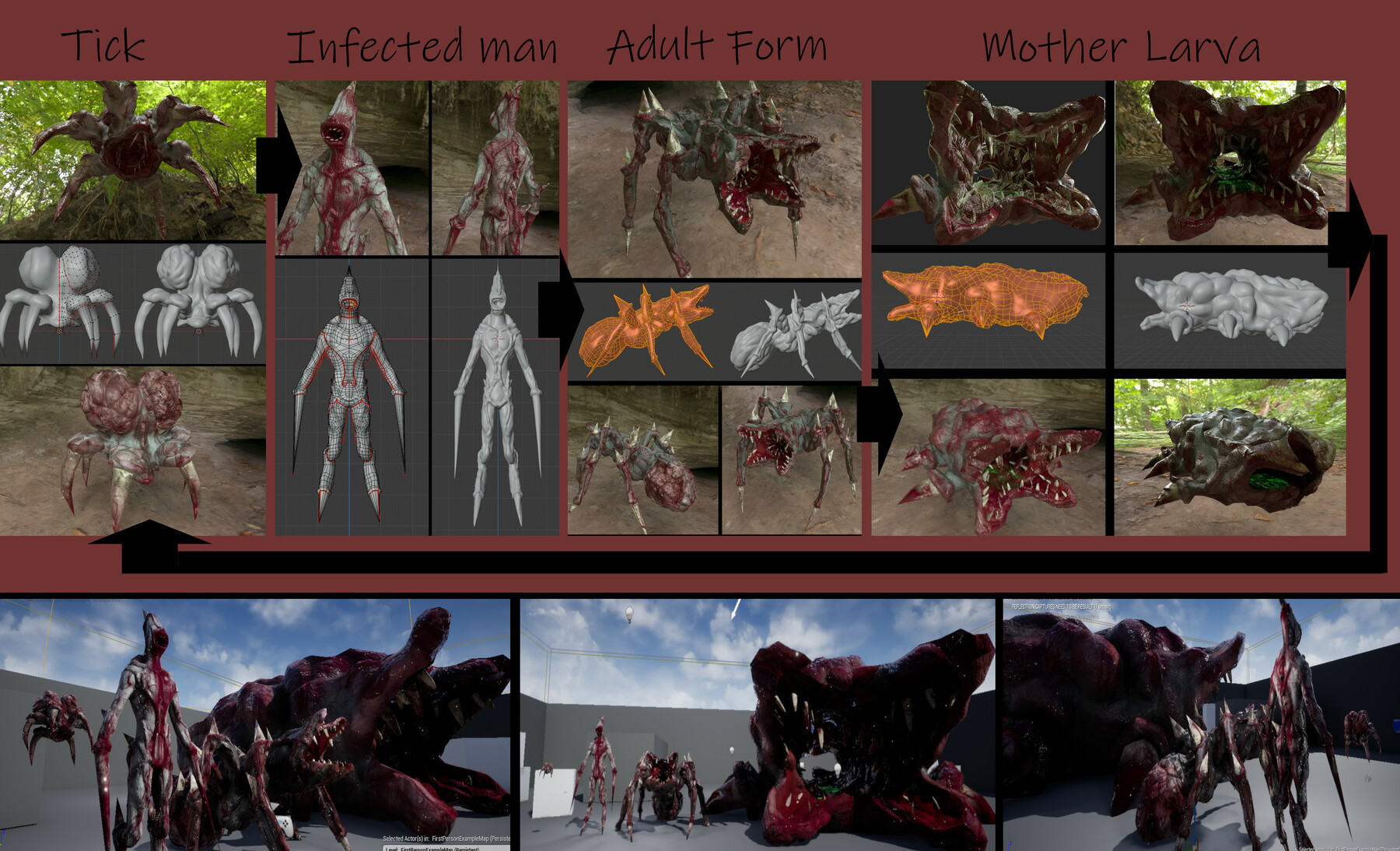 ArtStation - Cave Monster Pack (4x monster) | Game Assets