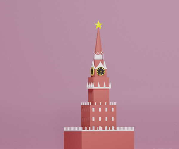 ArtStation - Moscow Kremlin Spasskaya Tower 3D model | Game Assets