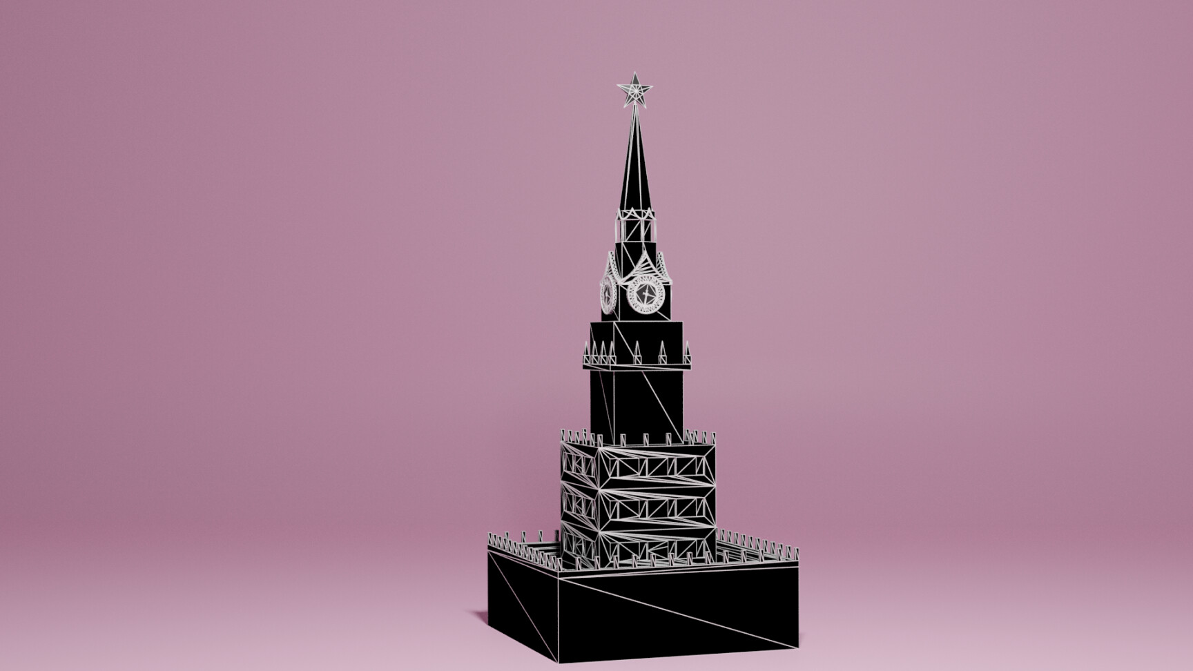 ArtStation - Moscow Kremlin Spasskaya Tower 3D model | Game Assets