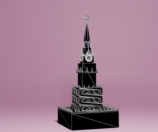 ArtStation - Moscow Kremlin Spasskaya Tower 3D model | Game Assets