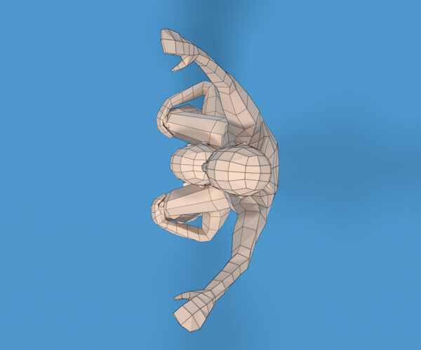 ArtStation - Low Poly Kids Riding on Shoulders | Game Assets