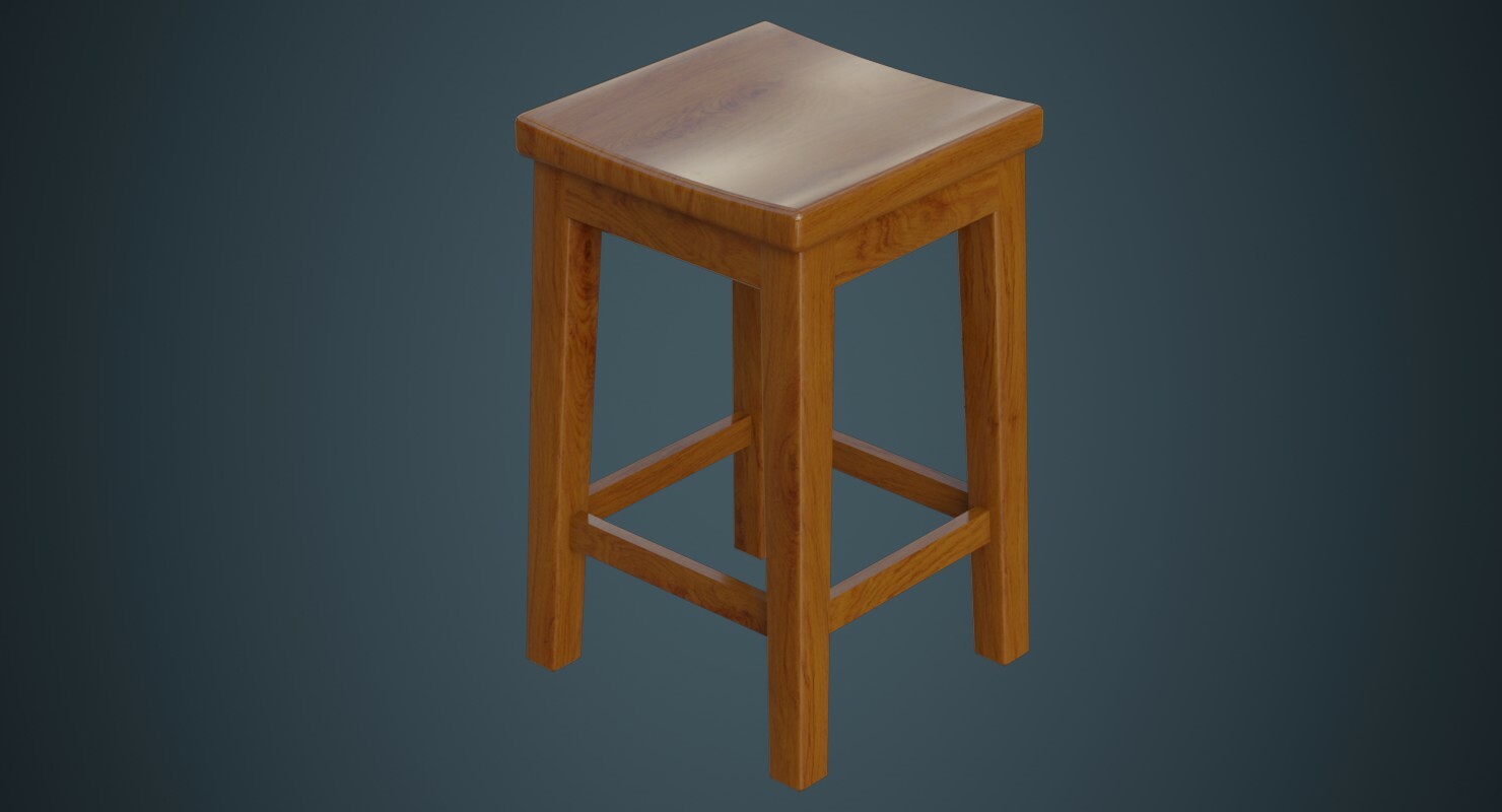 ArtStation - Stool 1A | Game Assets