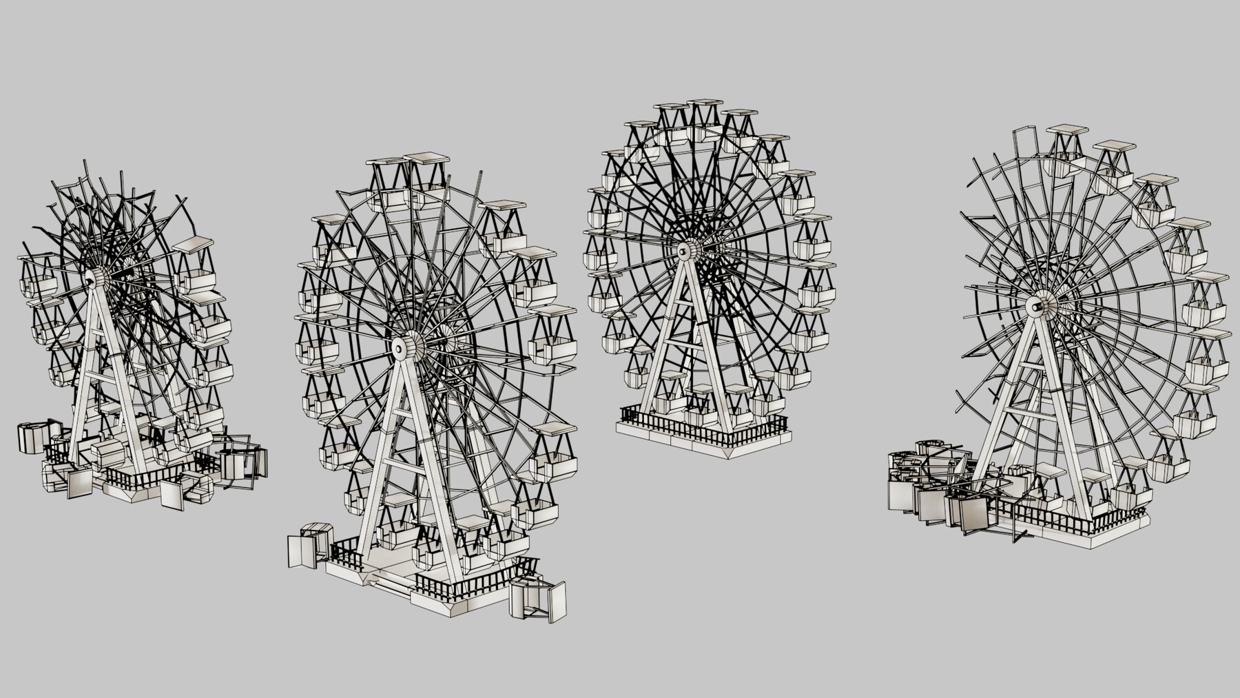 ArtStation - Abandoned Ferris wheel | Game Assets