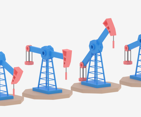 ArtStation - Cartoon Oil Pump Jack | Resources