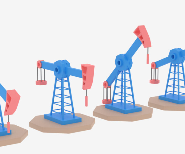 ArtStation - Cartoon Oil Pump Jack | Resources