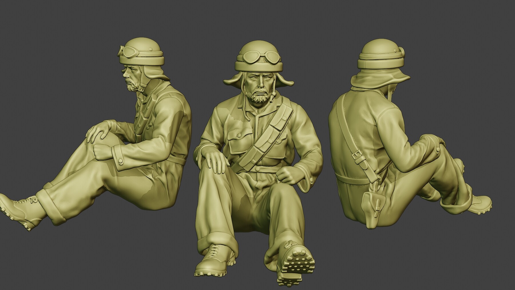 ArtStation - Italian Tank Crew ww2 ITCU1 Pack 1 | Resources
