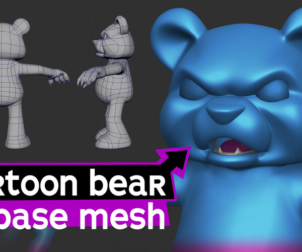 ArtStation - Cartoon Bear Base Mesh | Resources