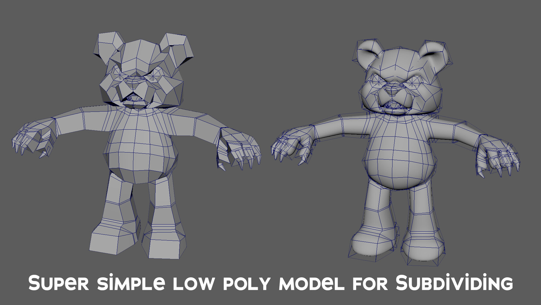 ArtStation - Cartoon Bear Base Mesh | Resources