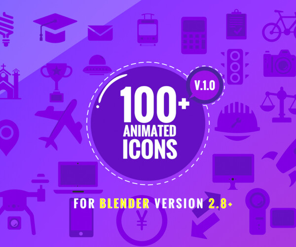 ArtStation - 100+ Animated Icons for Blender | Motion Graphics | Artworks