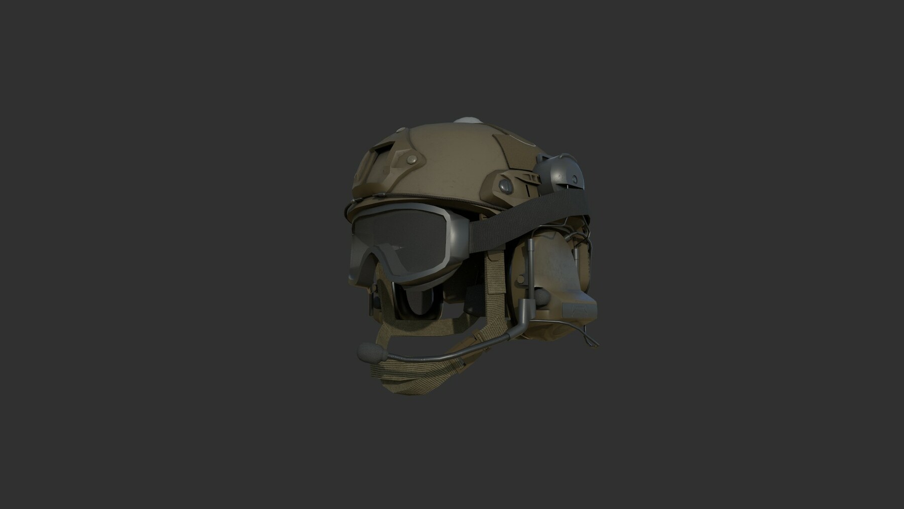 ArtStation - Ops-Core Fast XP TAN with Comtac and Goggles Low Poly 3D ...