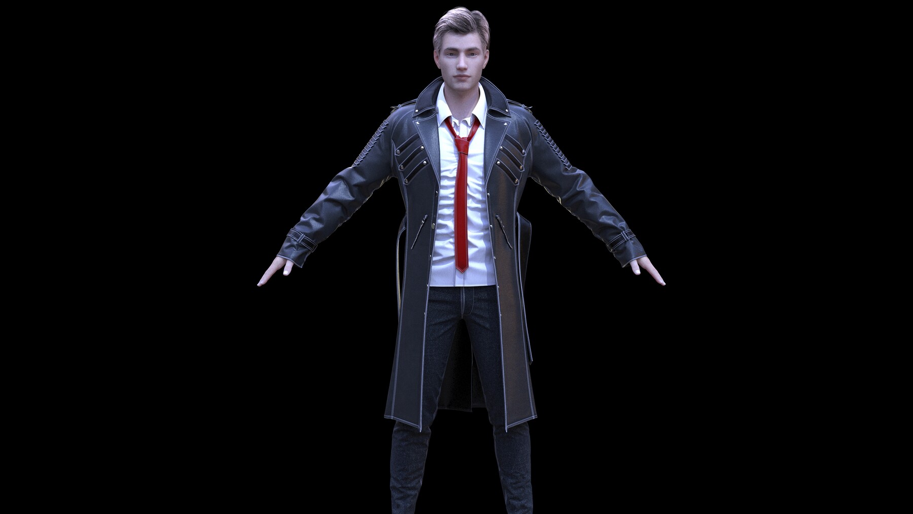 ArtStation - Mens clothing with coat. Avatar genesis 8 Male. Marvelous ...