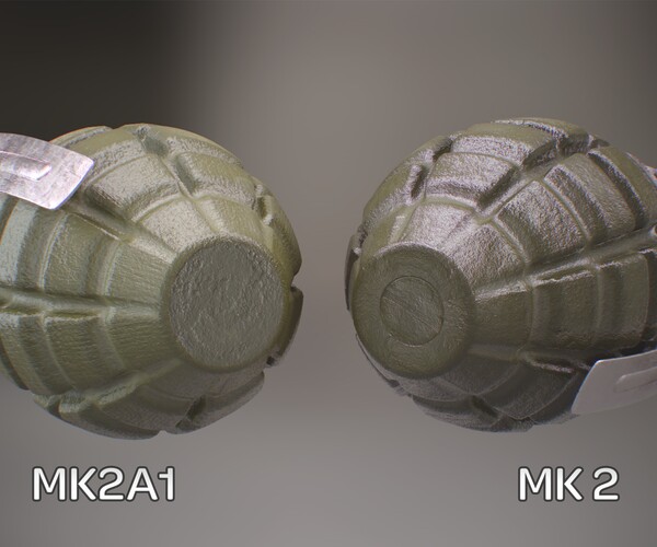 ArtStation - MK2 and MK2A1 Pineapple Grenade Newly Made WW2 Pack - MID ...