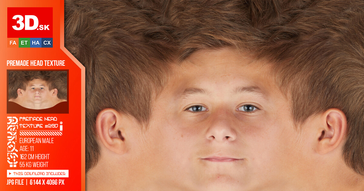 ArtStation - Male Premade Head Texture # 290 | Game Assets