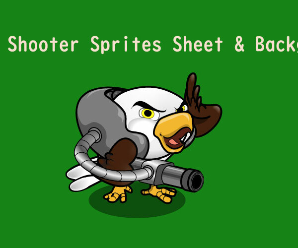ArtStation - 2D Eagle shooter sprite sheet and background | Game Assets