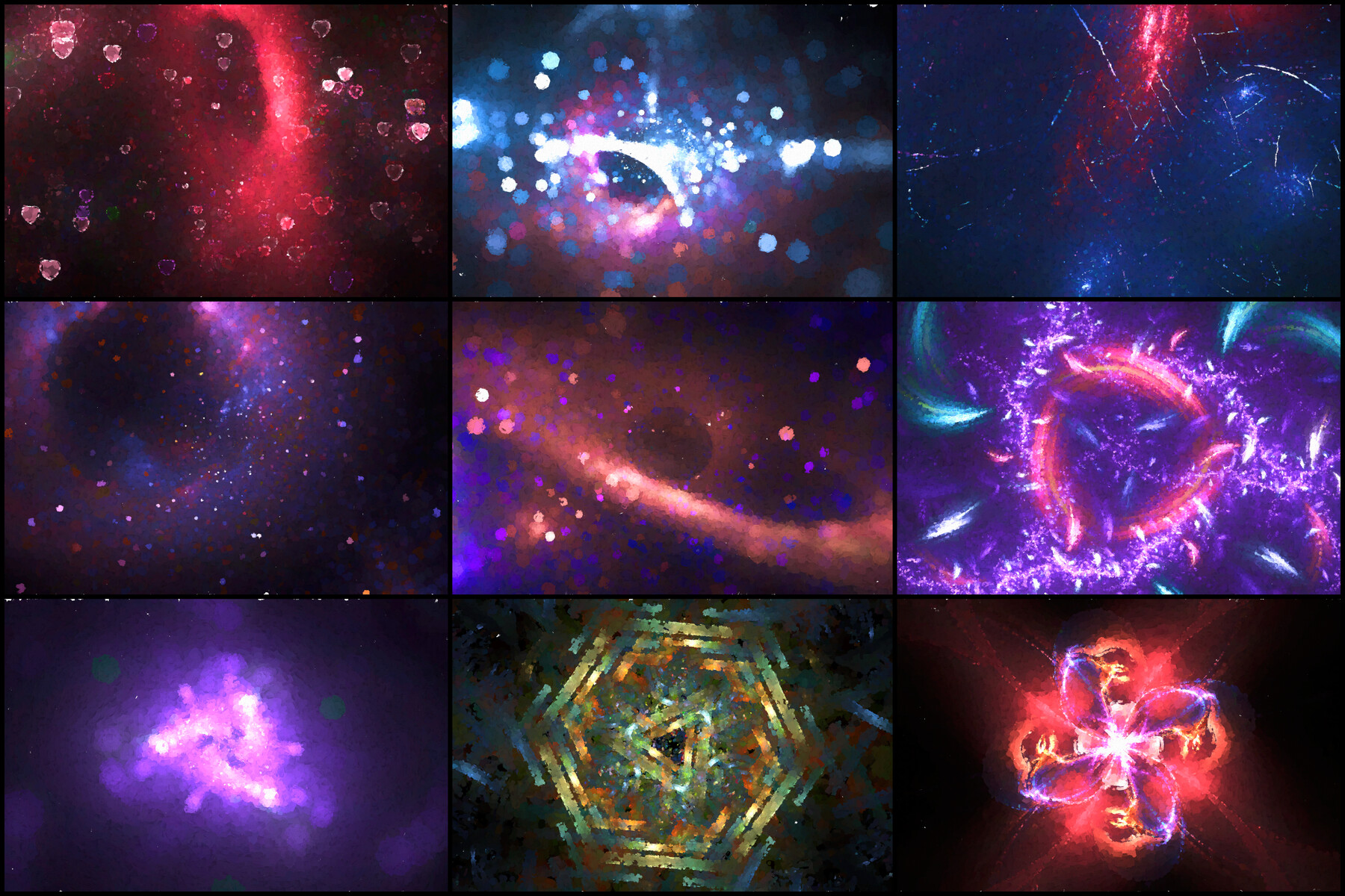 ArtStation - 30 Pointillism Space Backgrounds - Vol. 2 | Artworks