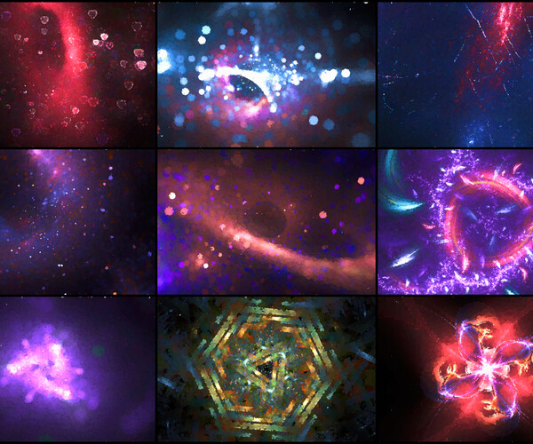 ArtStation - 30 Pointillism Space Backgrounds - Vol. 2 | Artworks