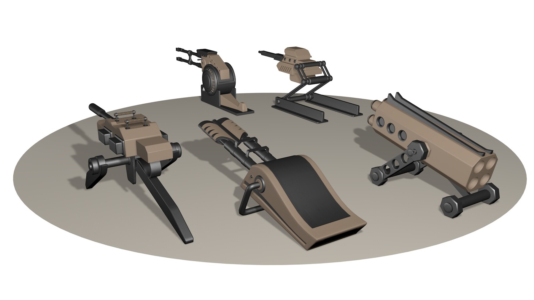 ArtStation - 5 Heavy Weapons turret Pack | Resources