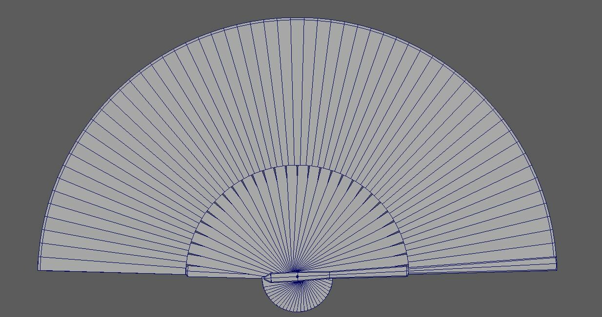 ArtStation - Japan Fan Low-poly 3D Model + Animation | Game Assets