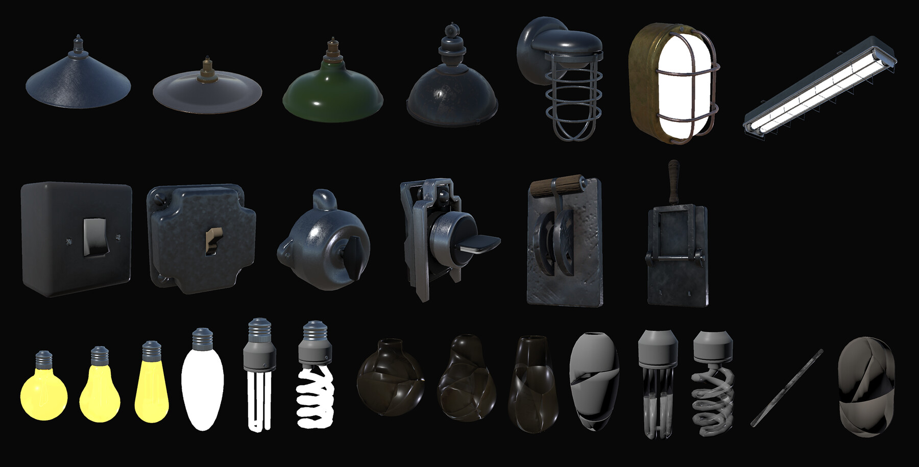 ArtStation - Breakable Lamps | Models & Unity scripts | Game Assets