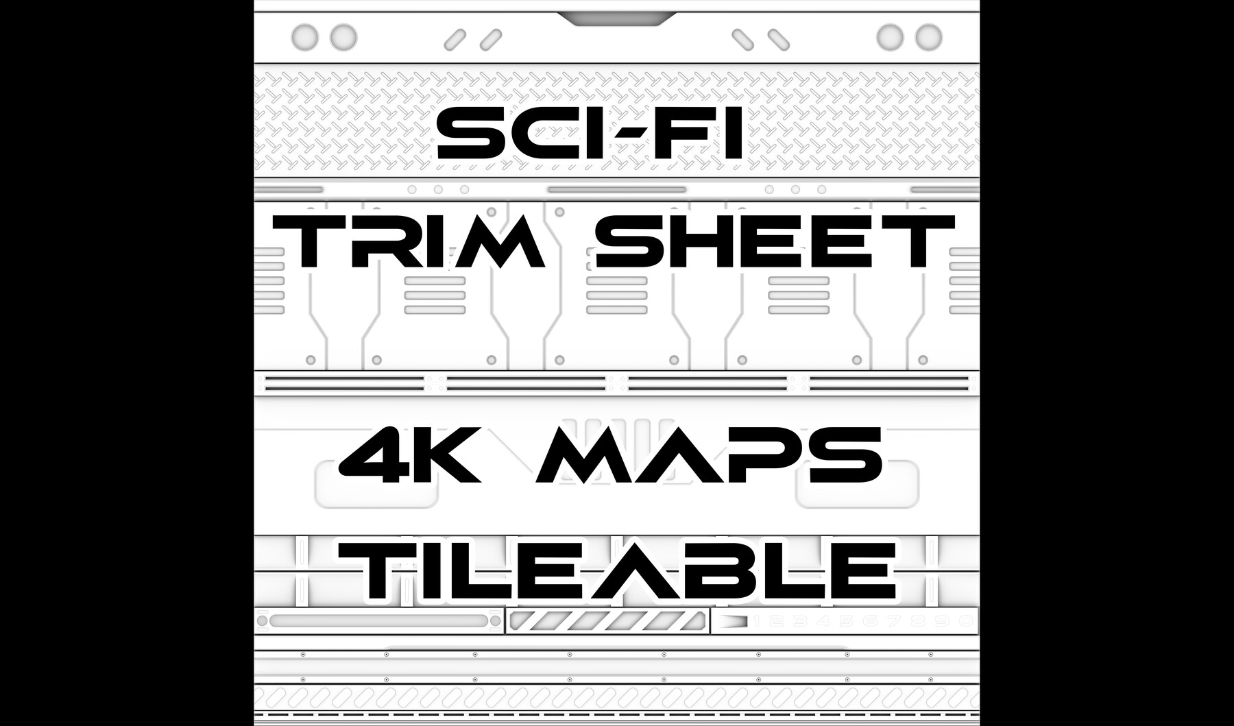 ArtStation - Sci-Fi Trim Sheet - Compatible DECALMachine 2.x | Game Assets
