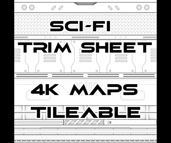 ArtStation - Sci-Fi Trim Sheet - Compatible DECALMachine 2.x | Game Assets