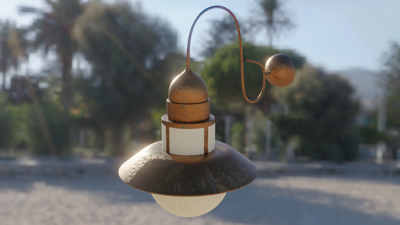 ArtStation - Hanging Street Lamp | Game Assets
