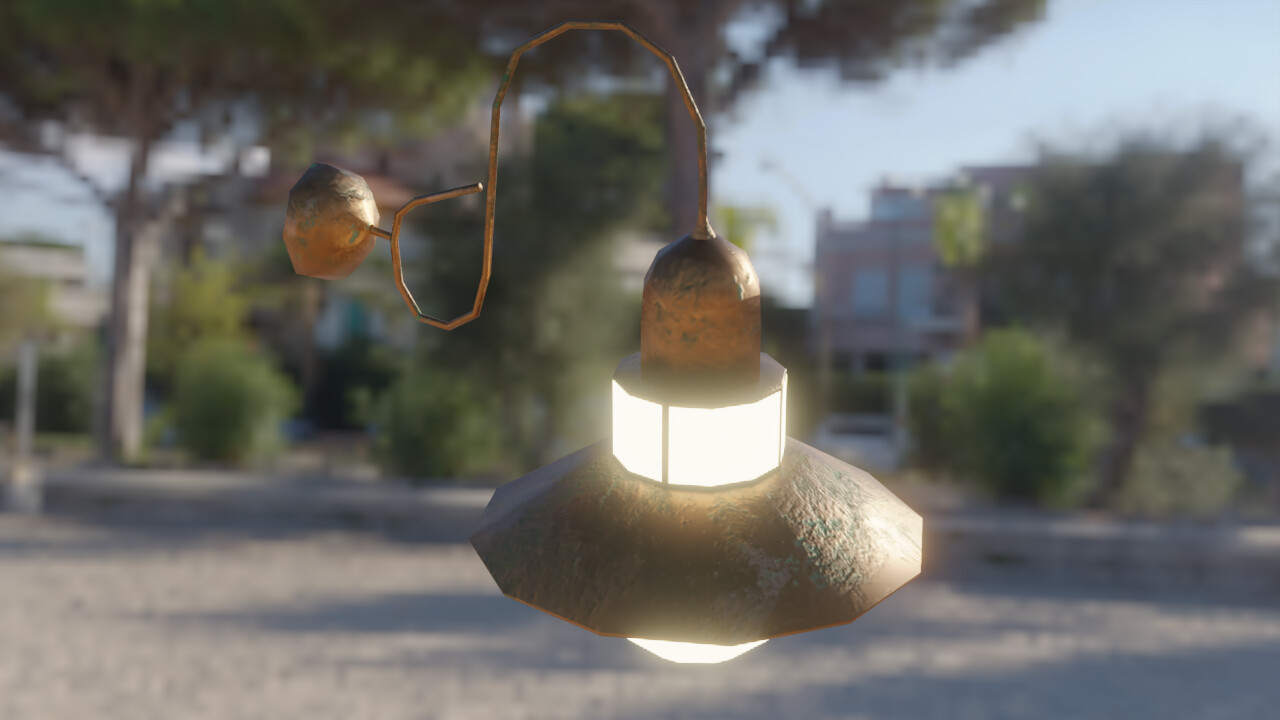ArtStation - Hanging Street Lamp | Game Assets