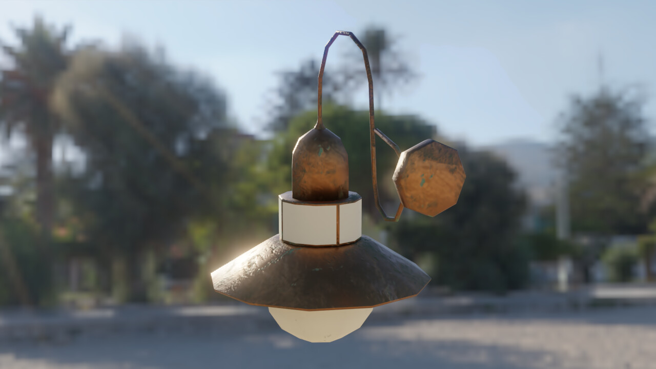 ArtStation - Hanging Street Lamp | Game Assets
