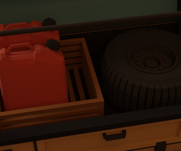 ArtStation - lowpoly SUV HUMMER | Game Assets