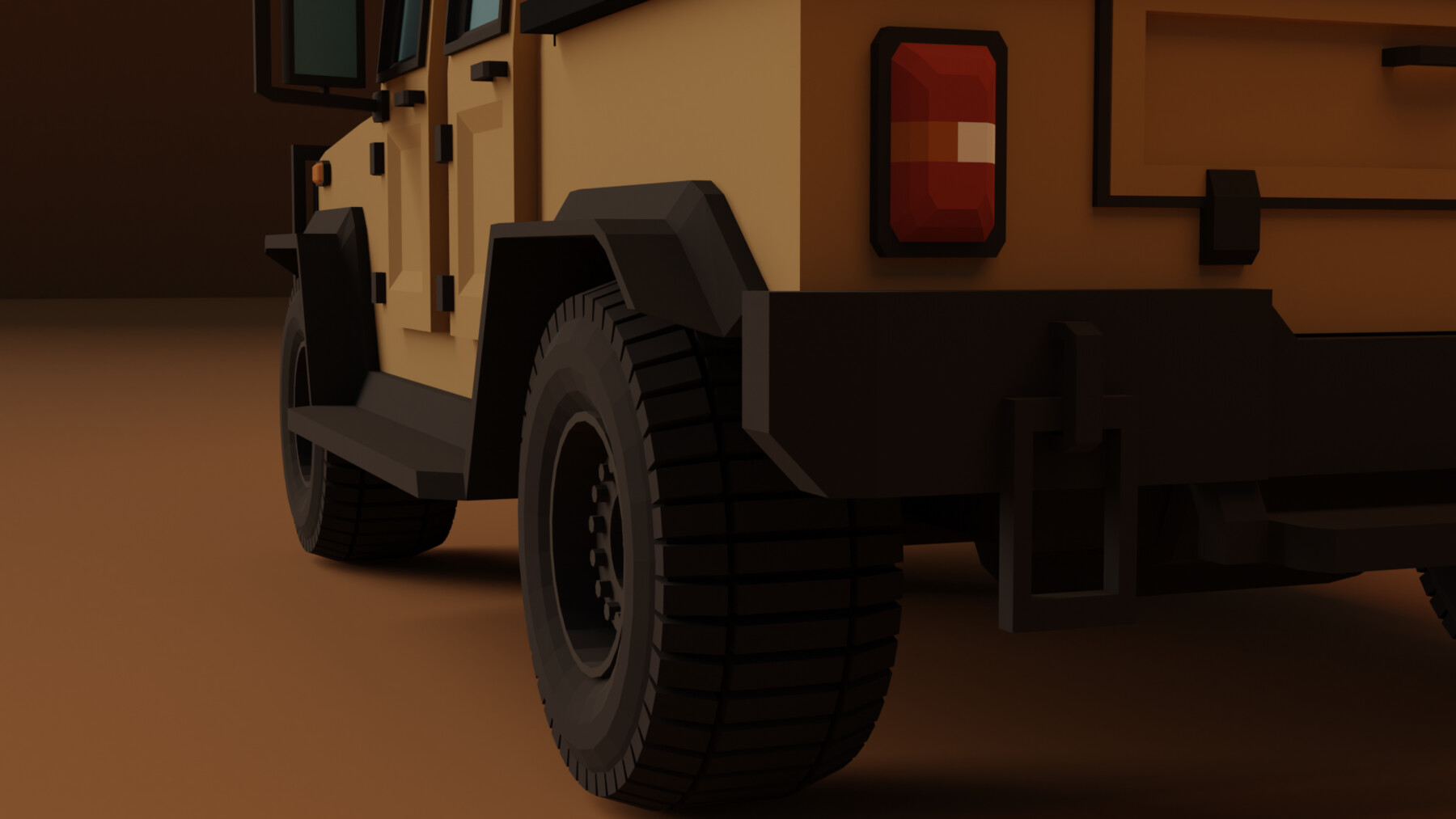 ArtStation - lowpoly SUV HUMMER | Game Assets