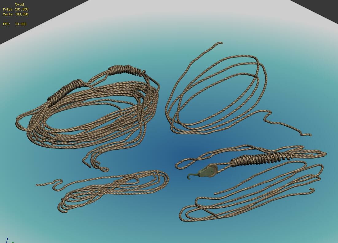 ArtStation - Seabed Wreck - Rope | Game Assets