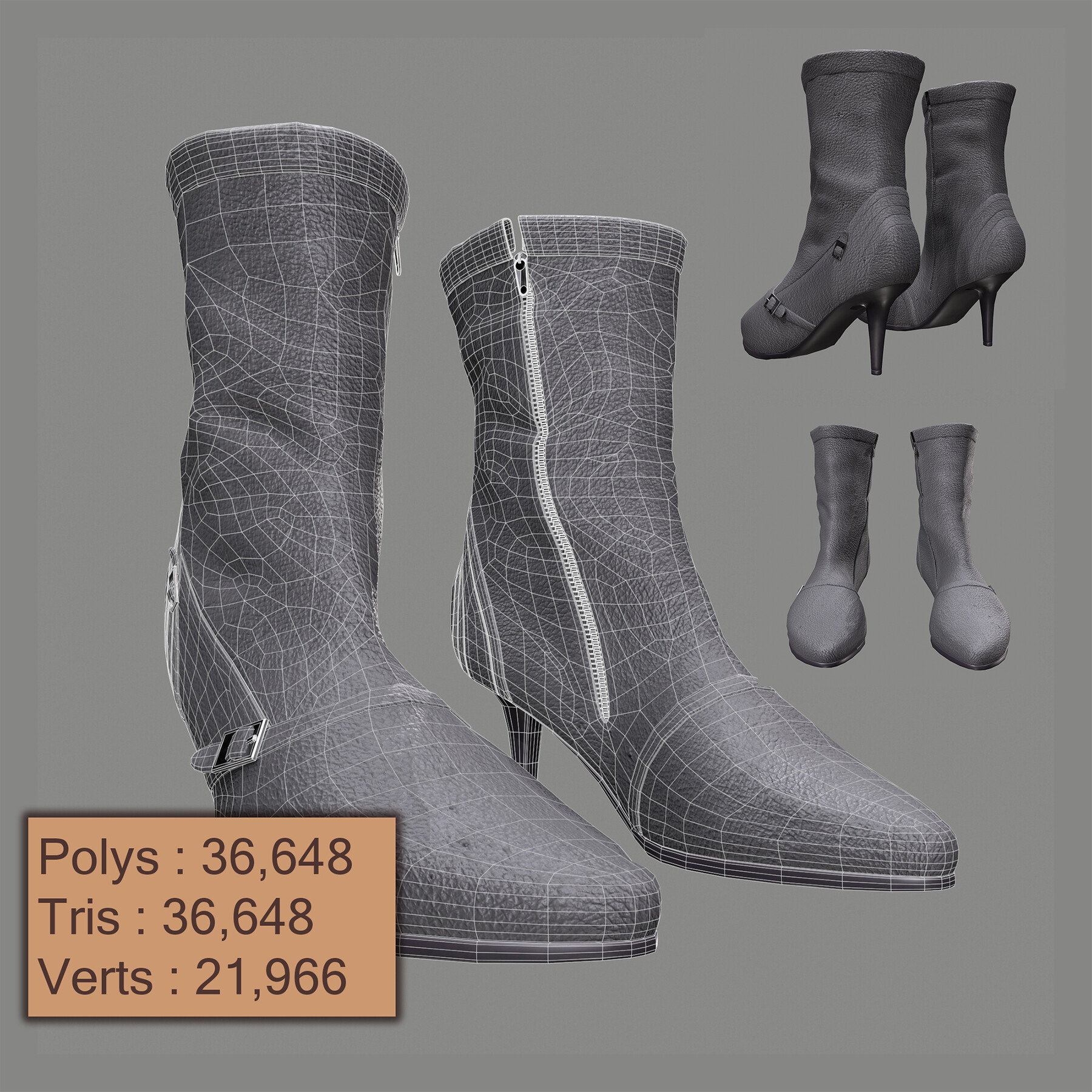 ArtStation - 25 Models Of Womens And Mens Shoes | Game Assets