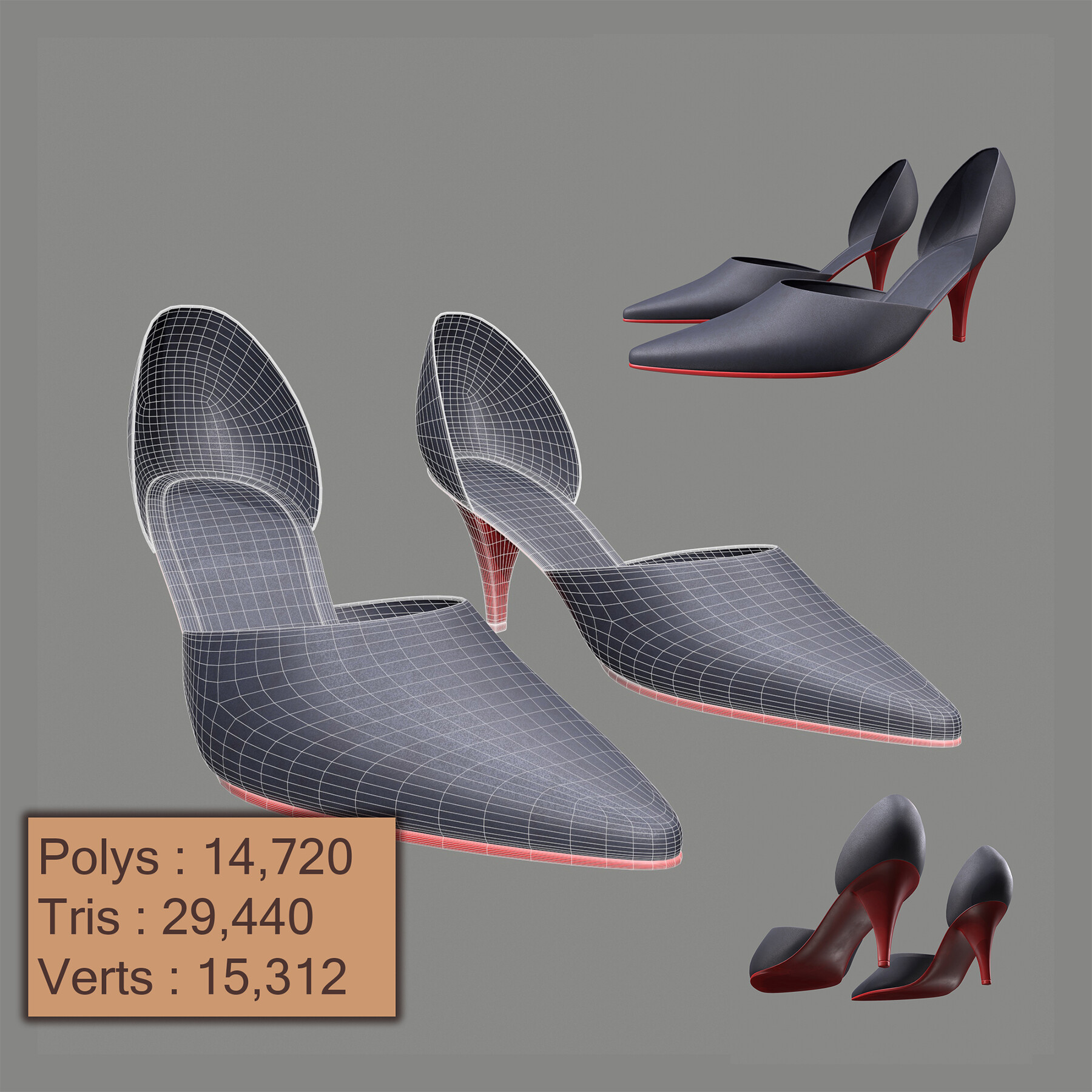 ArtStation - 25 Models Of Womens And Mens Shoes | Game Assets