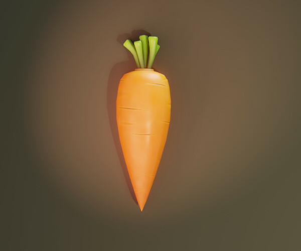 ArtStation - Cartoon Carrot 3D Model | Game Assets