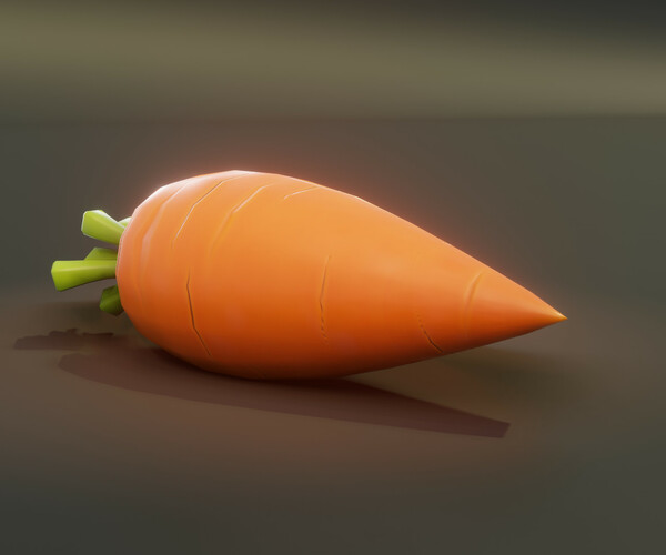 ArtStation - Cartoon Carrot 3D Model | Game Assets