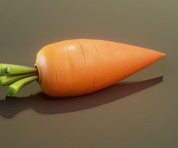 ArtStation - Cartoon Carrot 3D Model | Game Assets