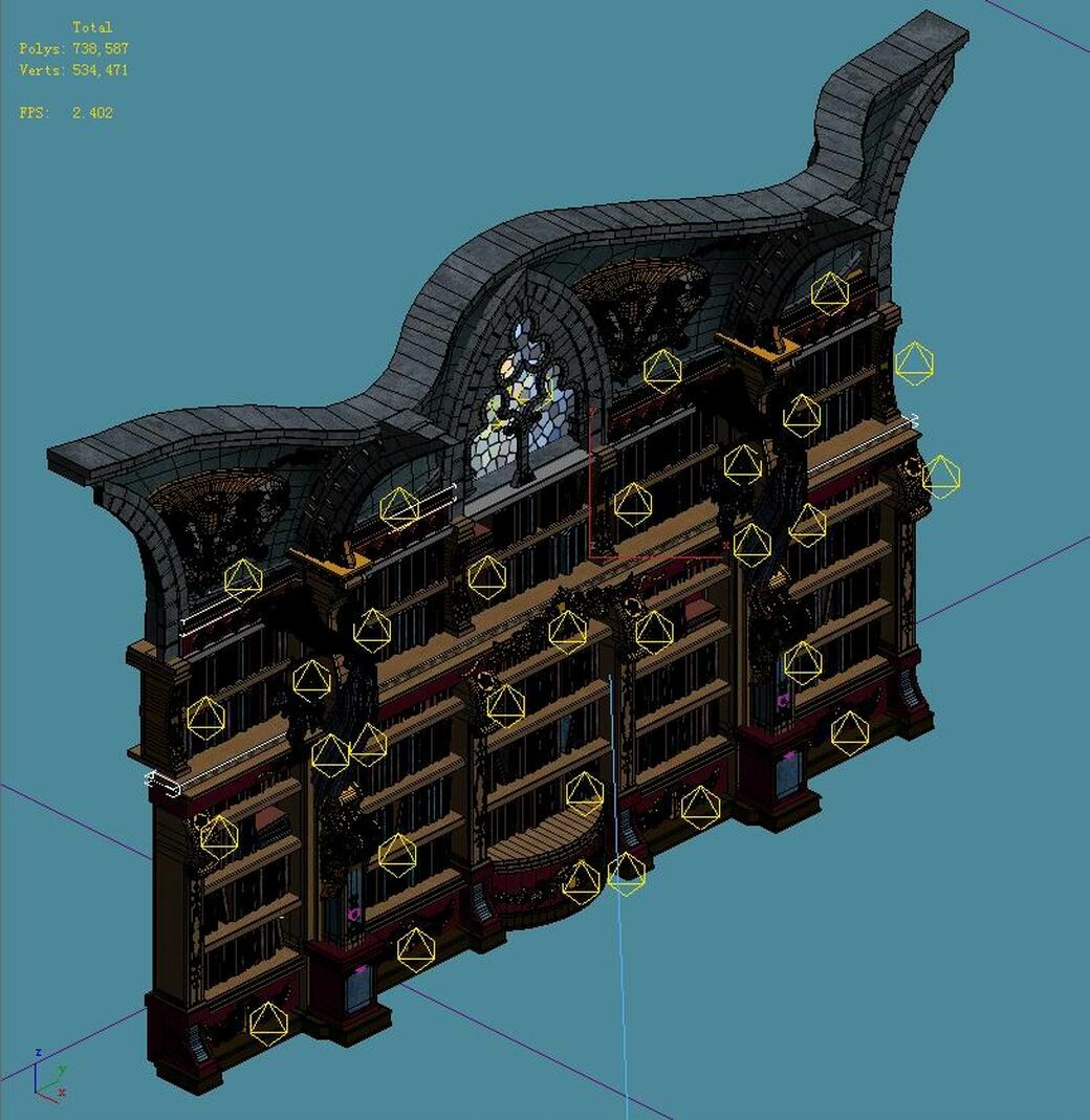 ArtStation - Library - shelves wall 01 | Resources