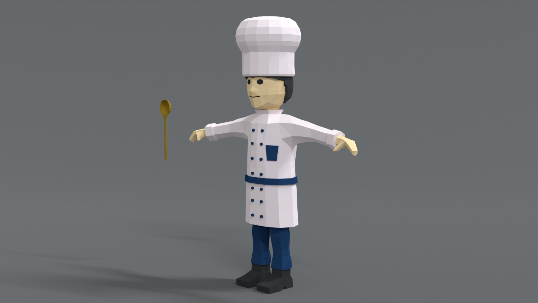 ArtStation - Low Poly Cartoon Chef | Game Assets