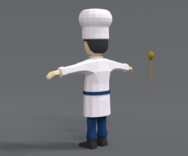 ArtStation - Low Poly Cartoon Chef | Game Assets